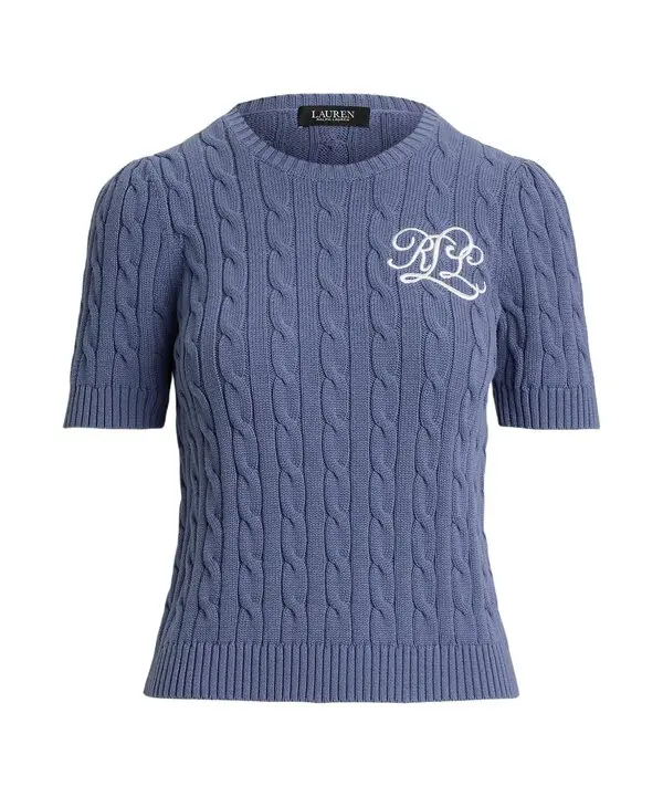 Ralph Lauren Short-sleeve Knit Sweater With Crew Neck