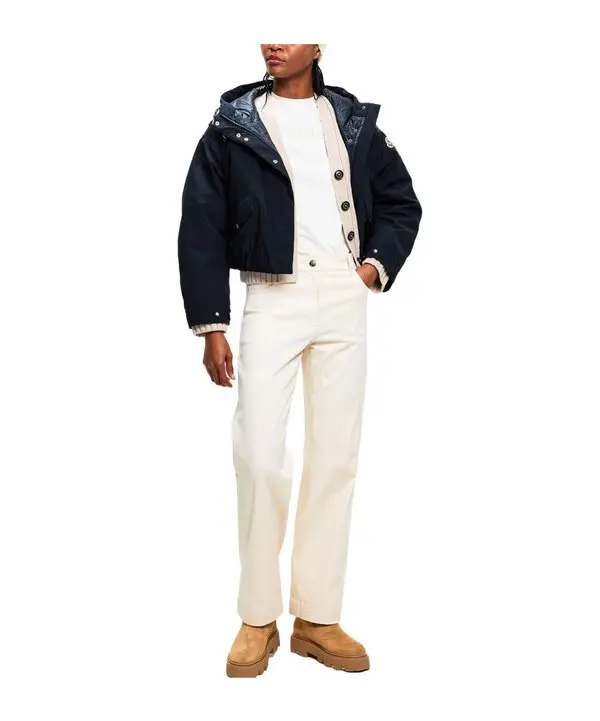 Moncler Cropped Hooded Jacket