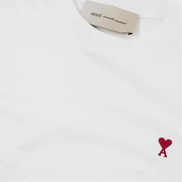 AMI Paris Logo Crew Neck T-shirt - White