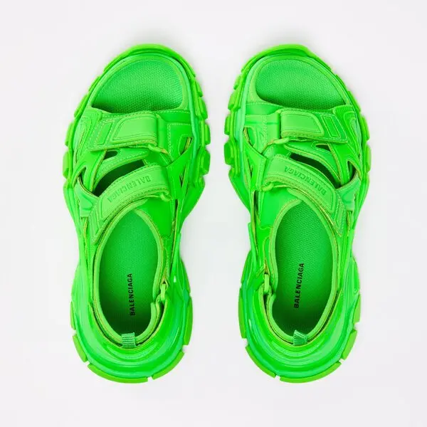 Balenciaga Track Logo Flat Sandals