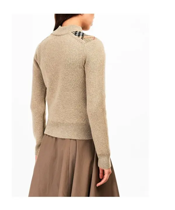 Burberry Zip-up Ribbed Knit Cardigan