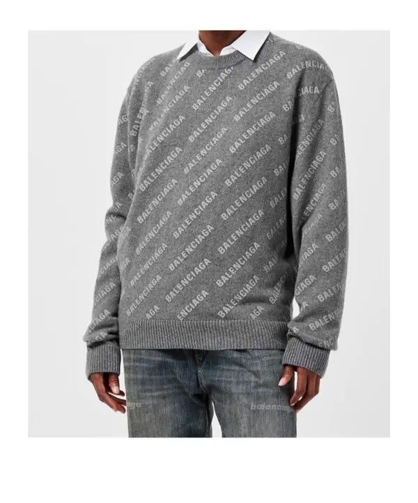 Balenciaga Mini All-over Logo Sweater