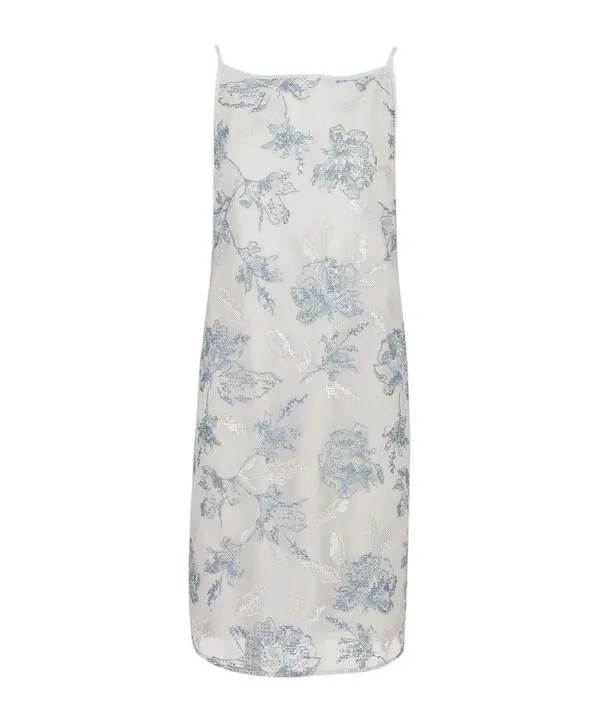 Emporio Armani Slim Midi Slip Dress - White