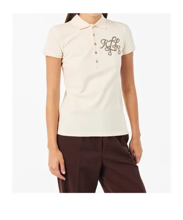 Ralph Lauren Leather Short Sleeve Polo Shirt