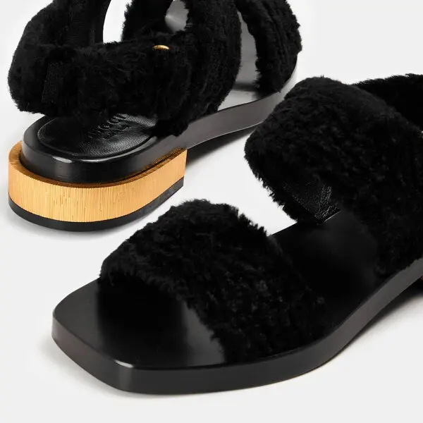 Gucci Open Toe Logo High-heeled Sandals