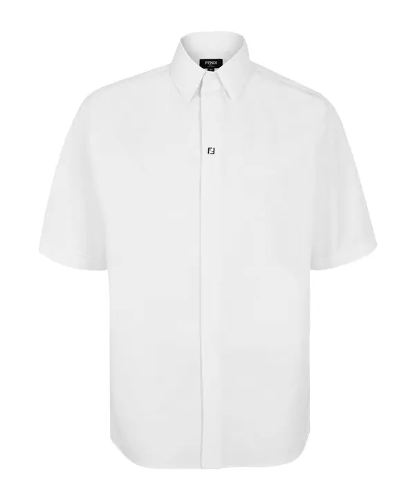 Fendi Solid Color Short Sleeve Shirt