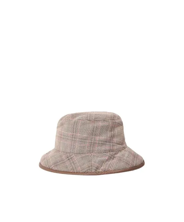 Gucci Plaid Wide-brim Bucket Hat