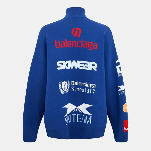 Balenciaga Simple Printed Knit Sweater