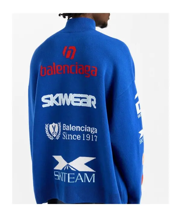 Balenciaga Simple Printed Knit Sweater