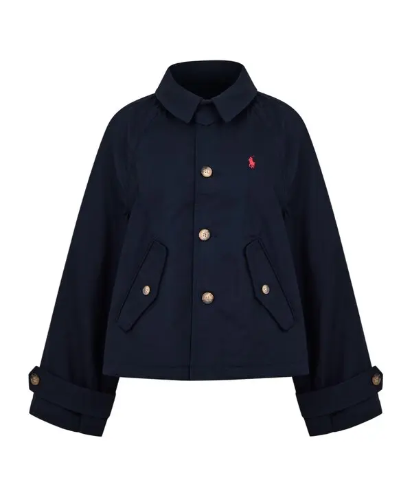 Polo Ralph Lauren Single-breasted Stand Collar Coat - Black