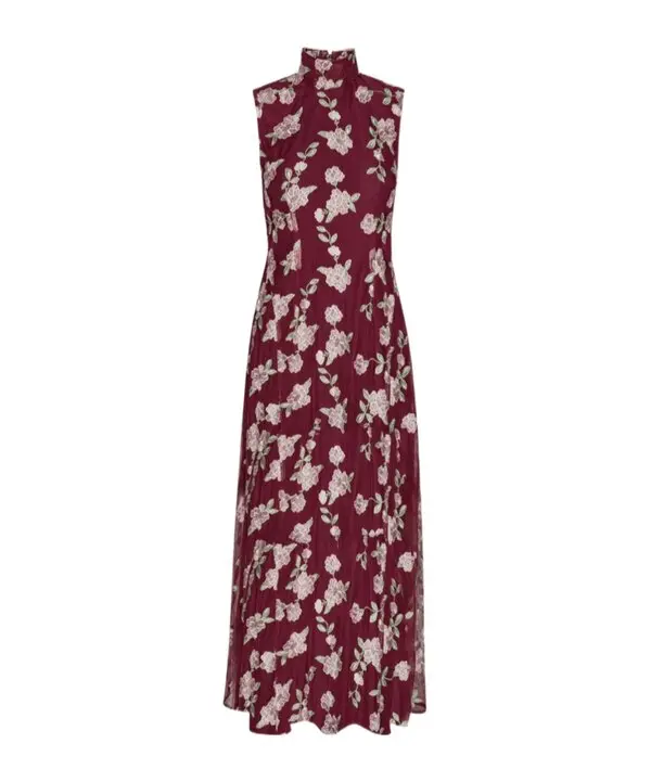 ROTATE BY BIRGER CHRISTENSEN Asyna Long Maxi Dress - Red