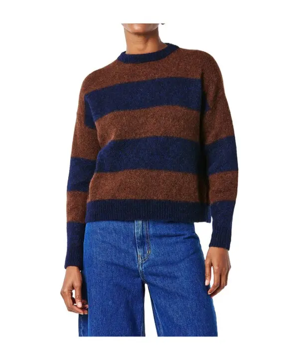 Max Mara Crew-neck Striped Knit Sweater