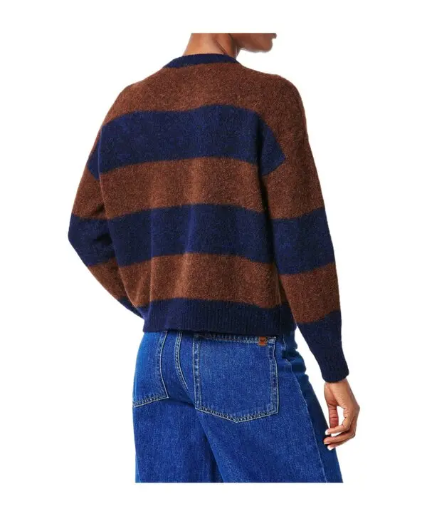 Max Mara Crew-neck Striped Knit Sweater