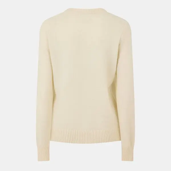 GANNI Crewneck Knit Sweater With Graphic Detail