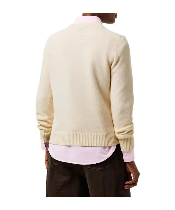 GANNI Crewneck Knit Sweater With Graphic Detail