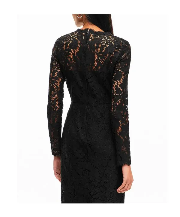 Dolce & Gabbana Lace Midi Dress - Black