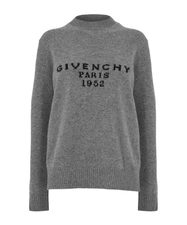 Givenchy Mock Neck Knit Sweater With Graphic Detail