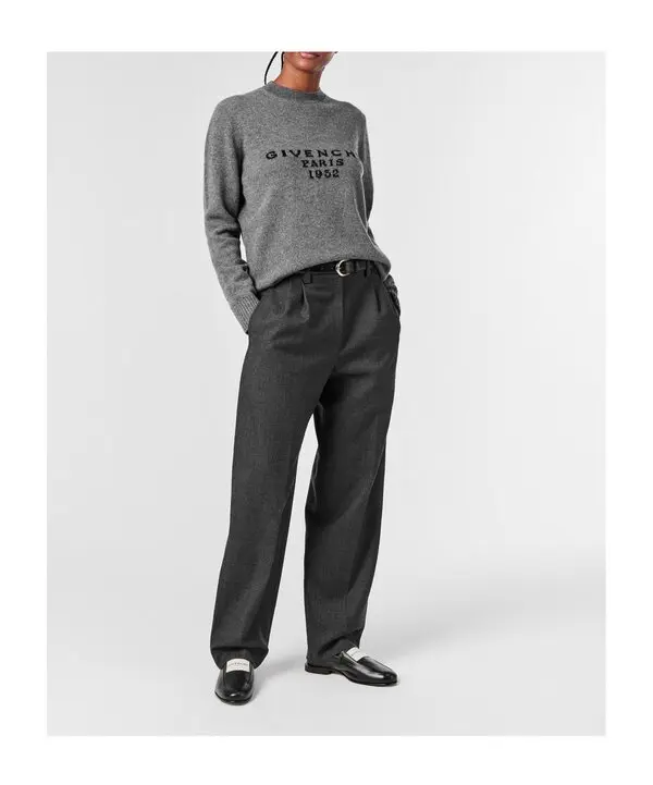 Givenchy Mock Neck Knit Sweater With Graphic Detail