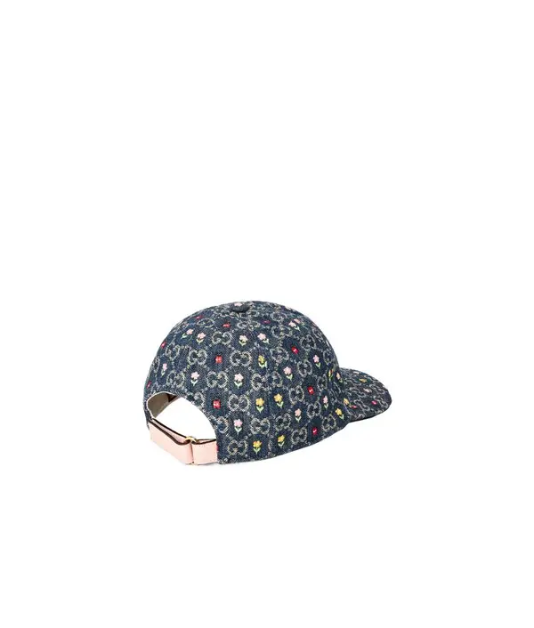 Gucci Monogram Floral Denim Baseball Cap