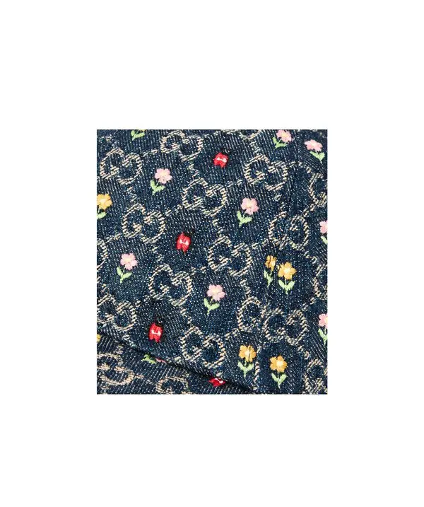 Gucci Monogram Floral Denim Baseball Cap