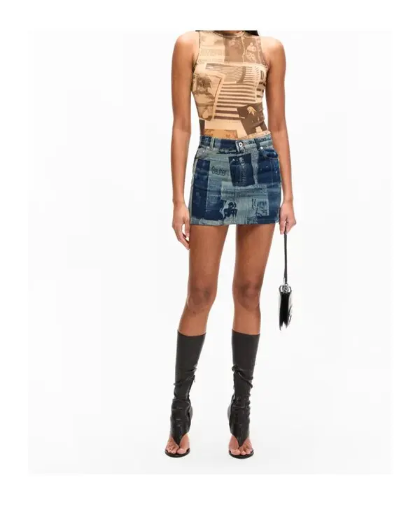 JEAN PAUL GAULTIER Sleeveless Printed High Neck Top - No