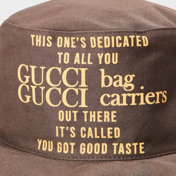 Gucci Multicolor Logo Canvas Bucket Hat