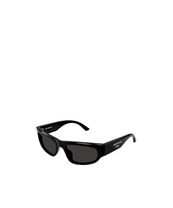 Balenciaga Bal Rectangular Sunglasses - Black