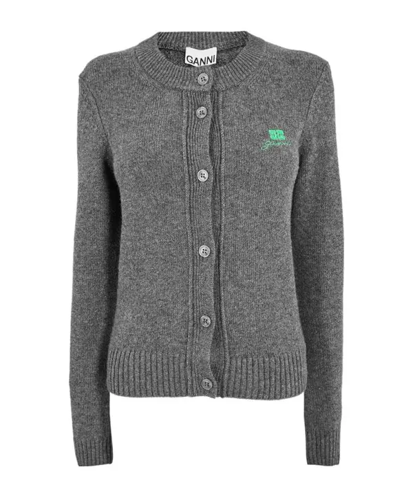 GANNI Wool Merino Cardigan