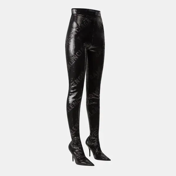 Balenciaga Over-the-knee Sequined Stiletto Boots