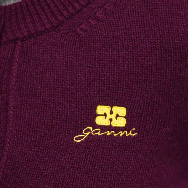 GANNI Button-front Fine Knit Cardigan