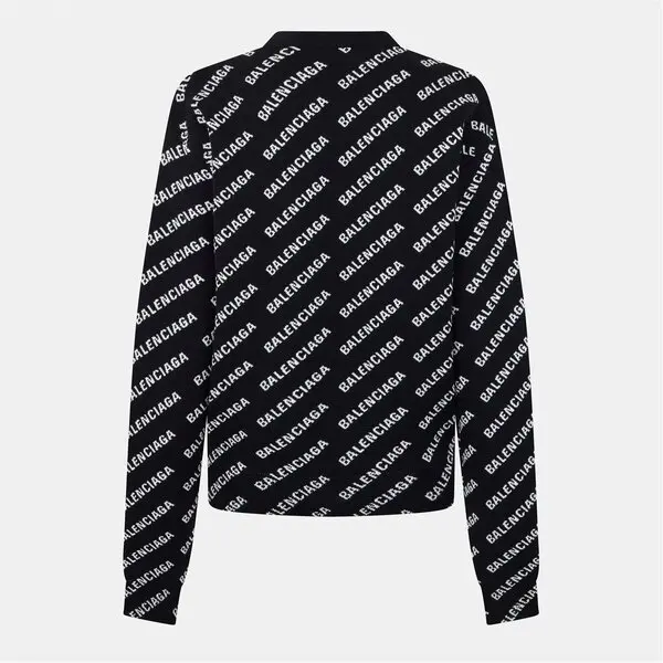 Balenciaga All-logo Crew Neck Sweater