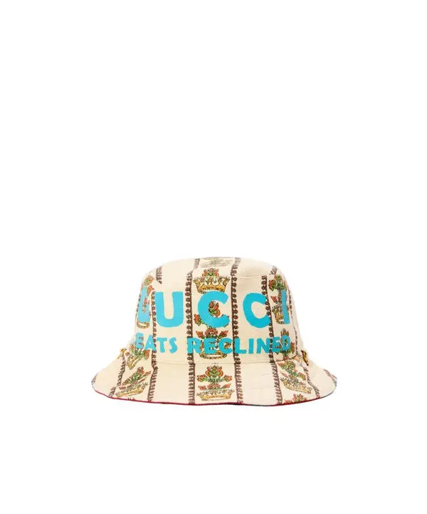 Gucci Bucket Hat With Vintage Print