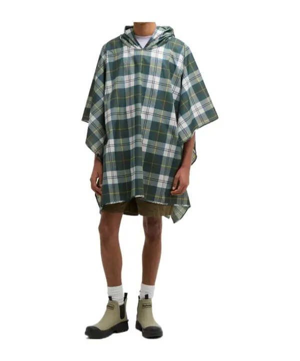 Barbour Tartan Hooded Poncho - Multicolor