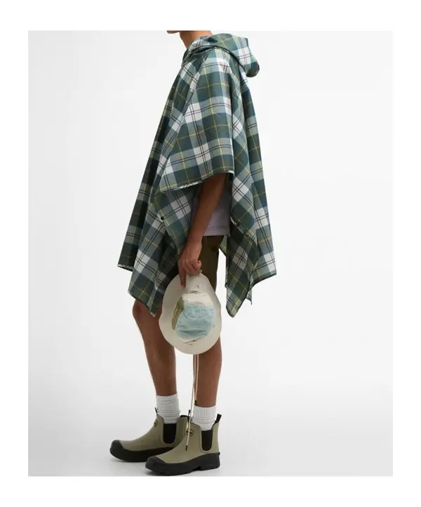 Barbour Tartan Hooded Poncho - Multicolor