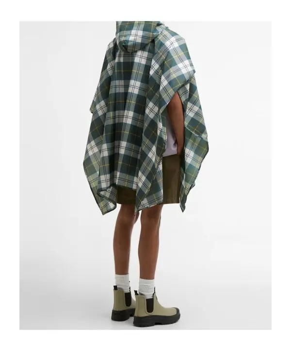 Barbour Tartan Hooded Poncho - Multicolor