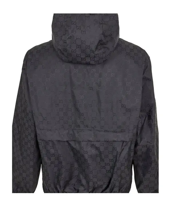 Gucci All-over Monogram Hooded Windbreaker