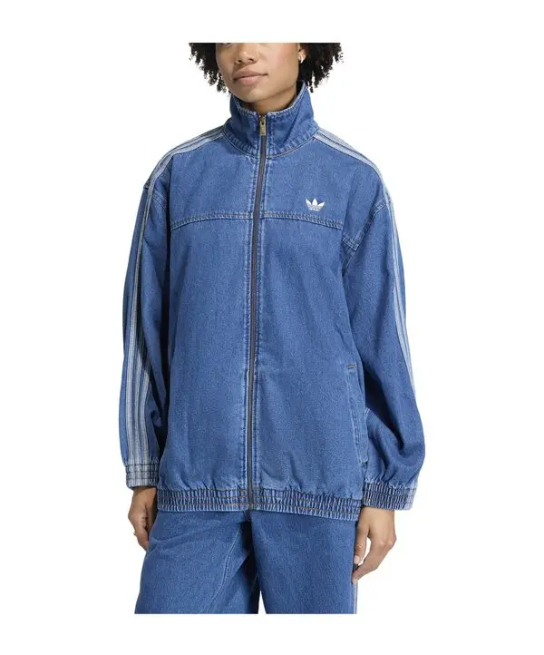 ADIDAS ORIGINALS Denim Stand-collar Track Jacket