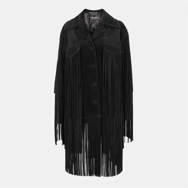 Dolce & Gabbana Suede Structured Leather Jacket