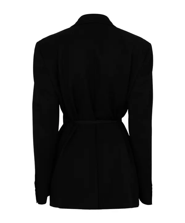Balenciaga Single-breasted Blazer With Lace-up Waist