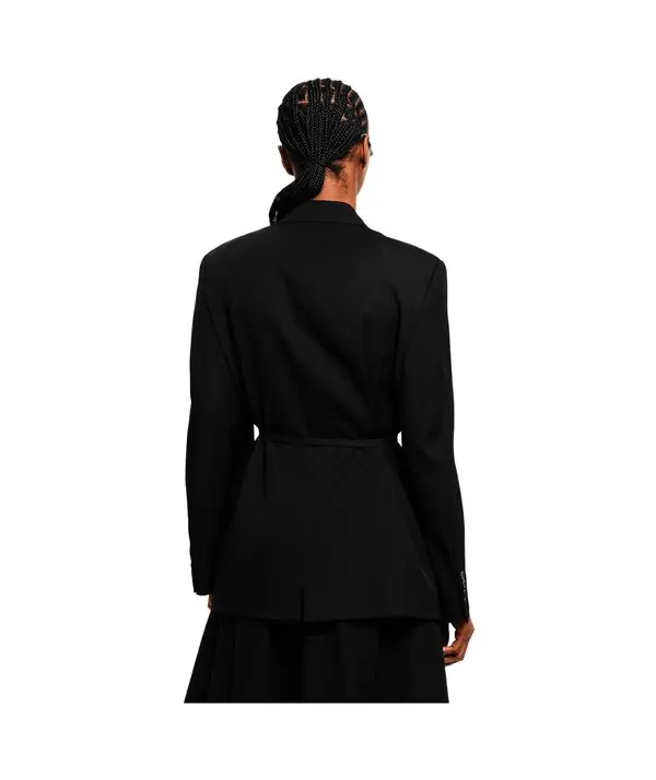 Balenciaga Single-breasted Blazer With Lace-up Waist