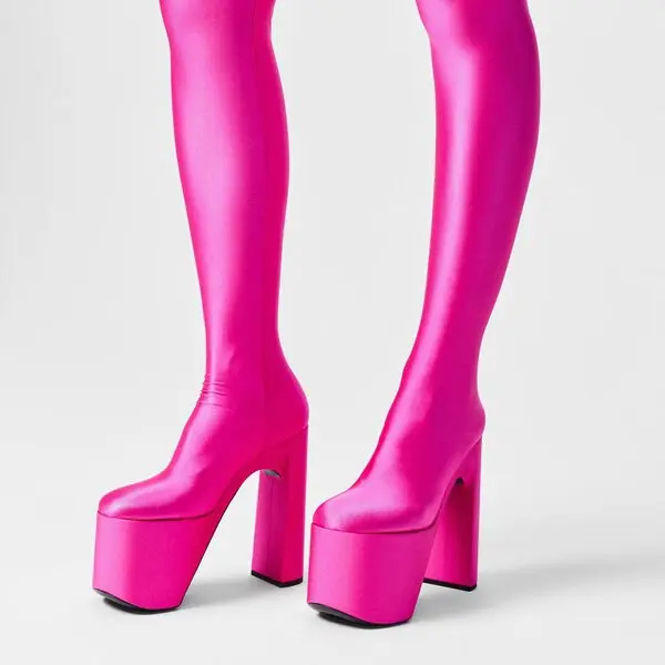Balenciaga Over The Knee Platform Boots