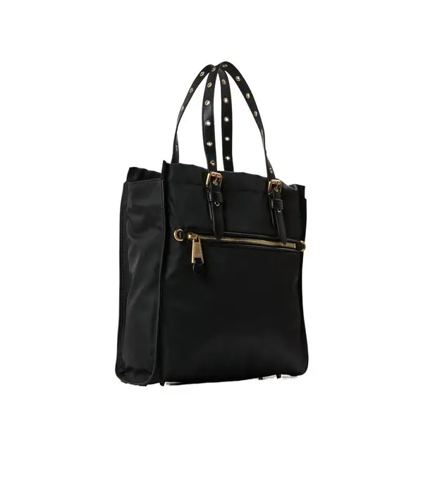 Moschino Nylon Tote Bag With Embellished Straps