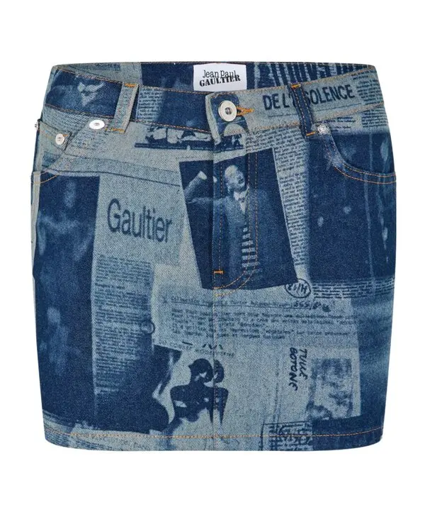 JEAN PAUL GAULTIER Mini Denim Skirt - Blue