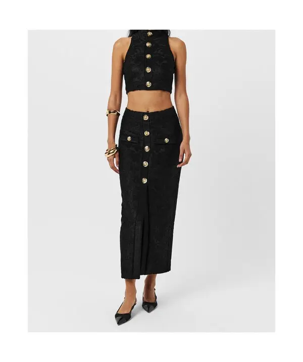 Balmain High Neck Zippered Vest