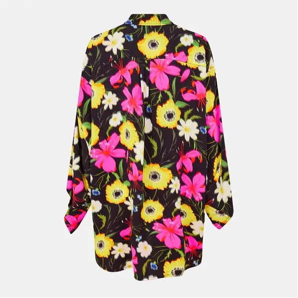 Balenciaga Printed Tie-detail Long Sleeve Shirt