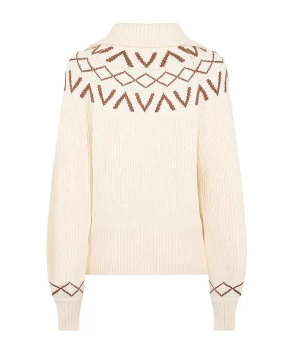 Varley Sigrid Ribbed-knit Half-zip Sweater - Whitecap Grey