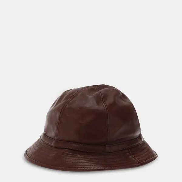 Gucci Smooth Leather Bucket Hat With Horsebit Hardware