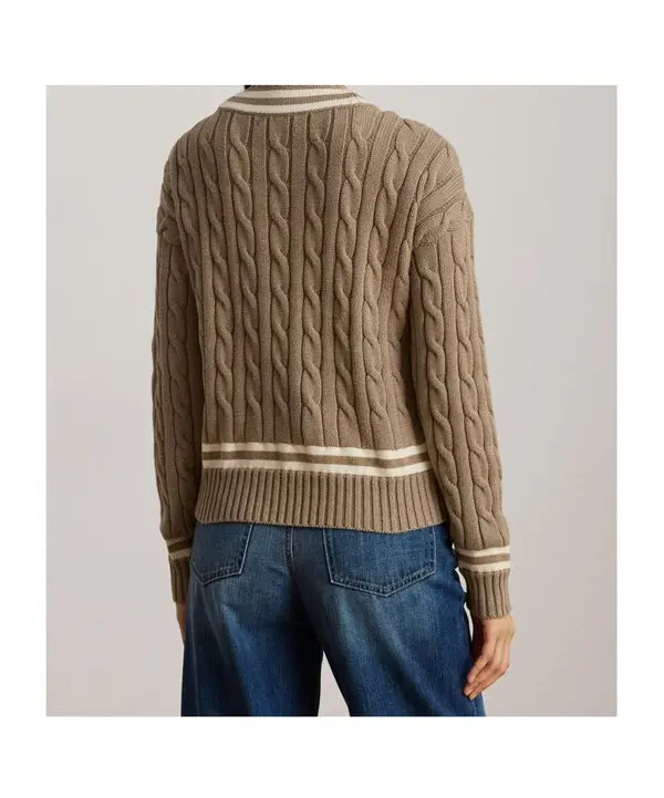 Ralph Lauren Cable Knit V-neck Sweater