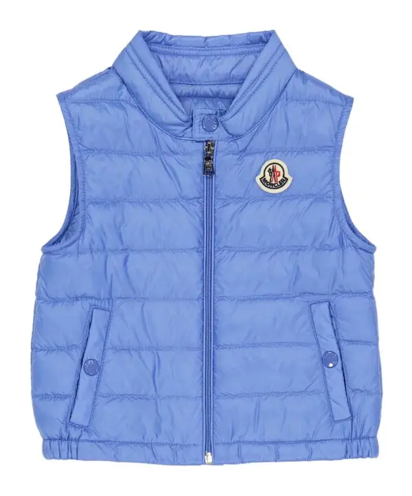 Moncler Logo Patch Vest - Blue