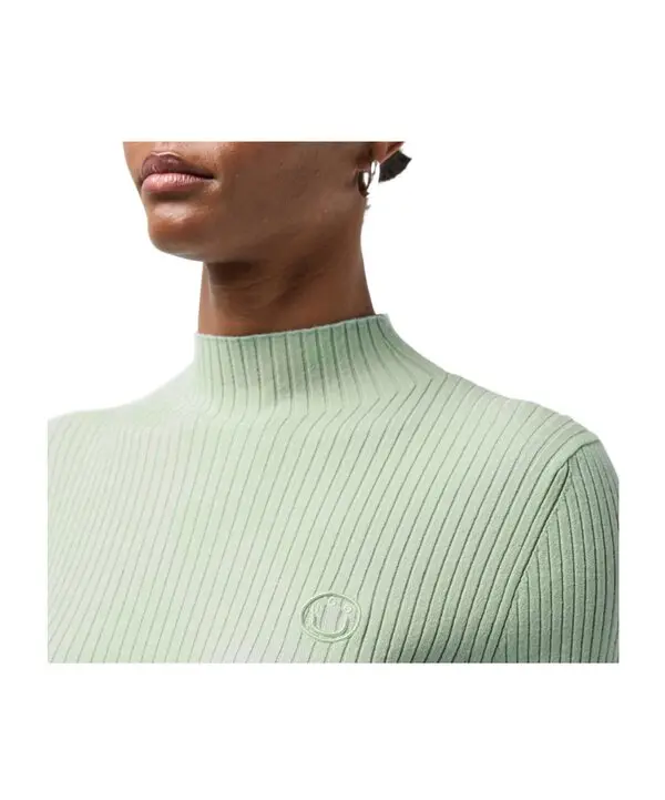 Hugo Boss Mock-neck Ribbed Knit Top